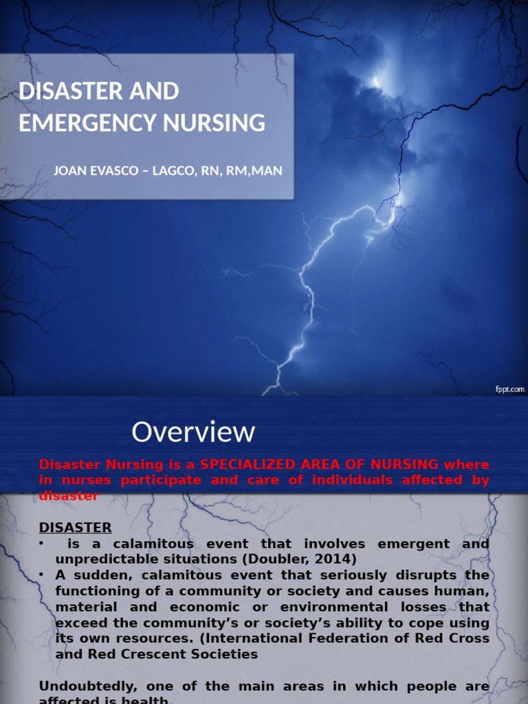 Introductin To Disaster Nursing | PDF | Natural Disasters | Nursing