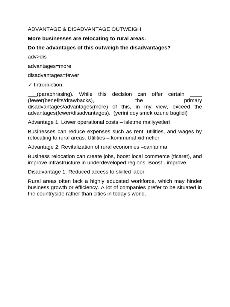 Advantages Outweigh Disadvantages Essay | PDF | Employment | Workforce