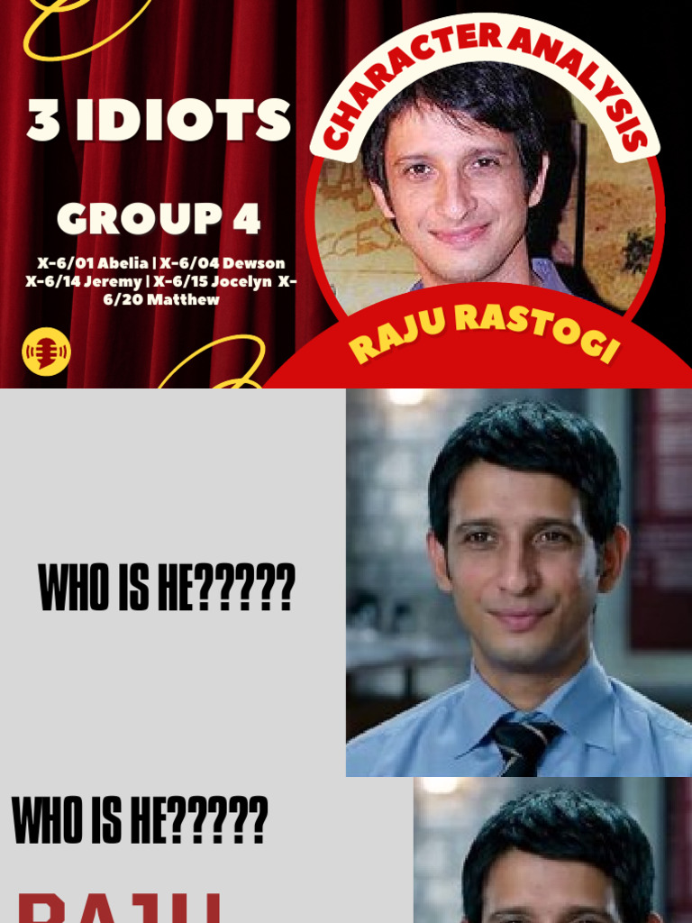 Raju Rastogi Character Analysis | PDF | Social Psychology | Cognition