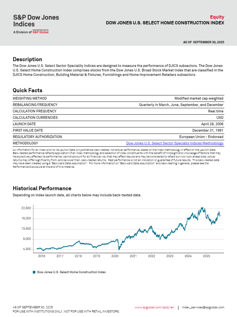 Fs Dow Jones Us Select Home Construction Index 2 | PDF | Stock Market ...
