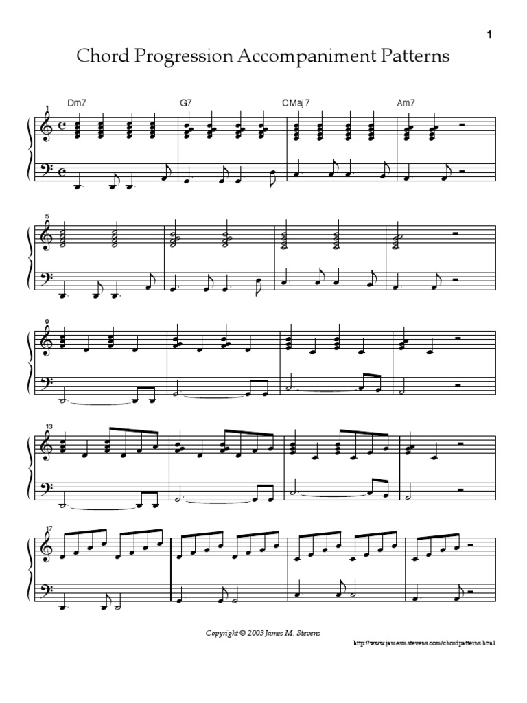 Accompaniment Patterns For Chords - Mus1 | PDF