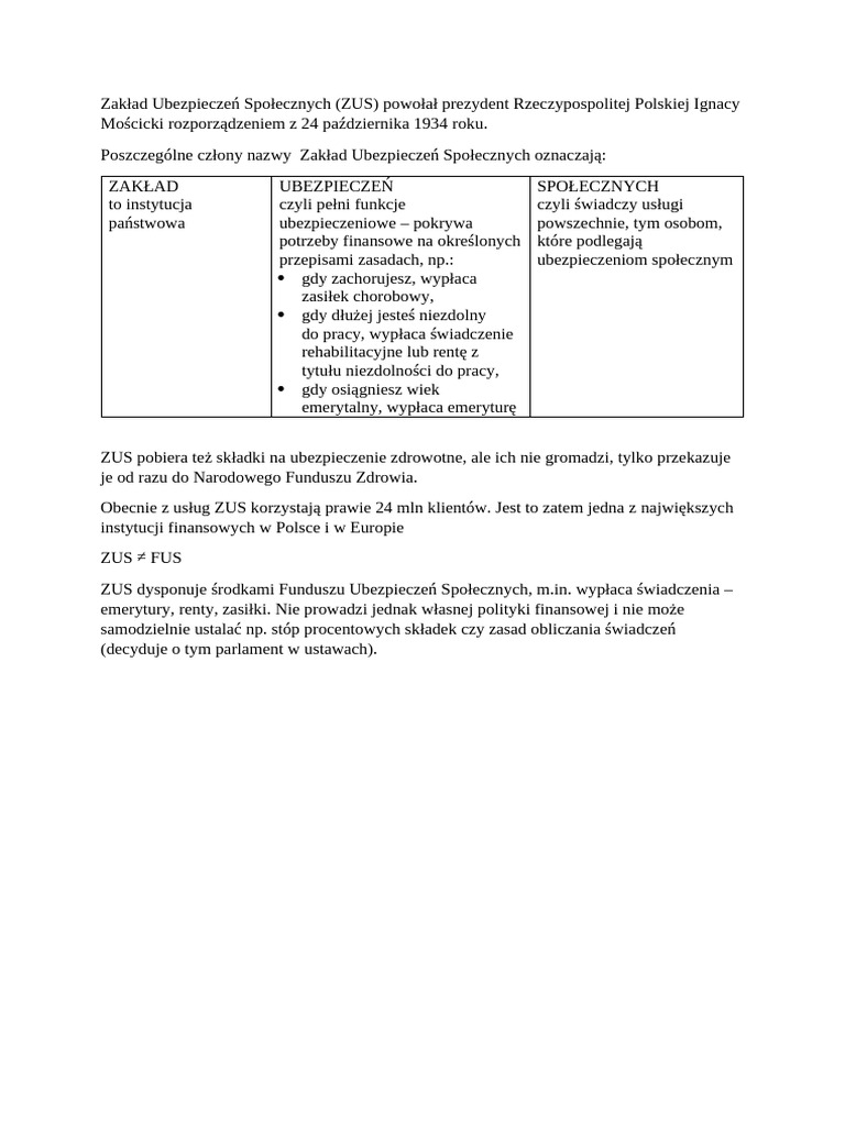 Zus | PDF