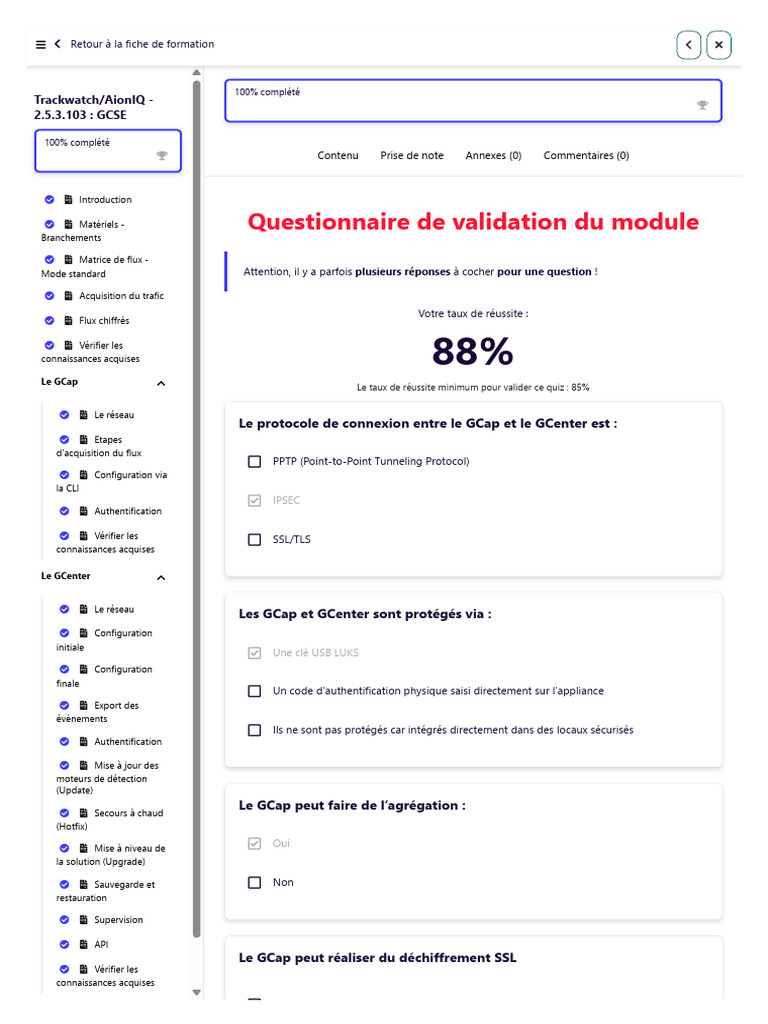 Questionnaire de validation GCap/GCenter | PDF | Informatique ...
