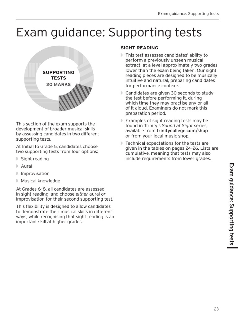 Supporting Tests Exam Guidance | PDF | String Instruments | Violin
