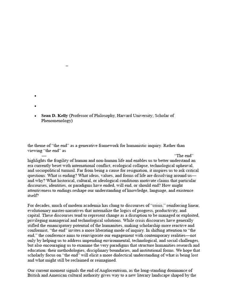 ELLAK 2026 Conference on "The End" | PDF | Humanities | Discourse