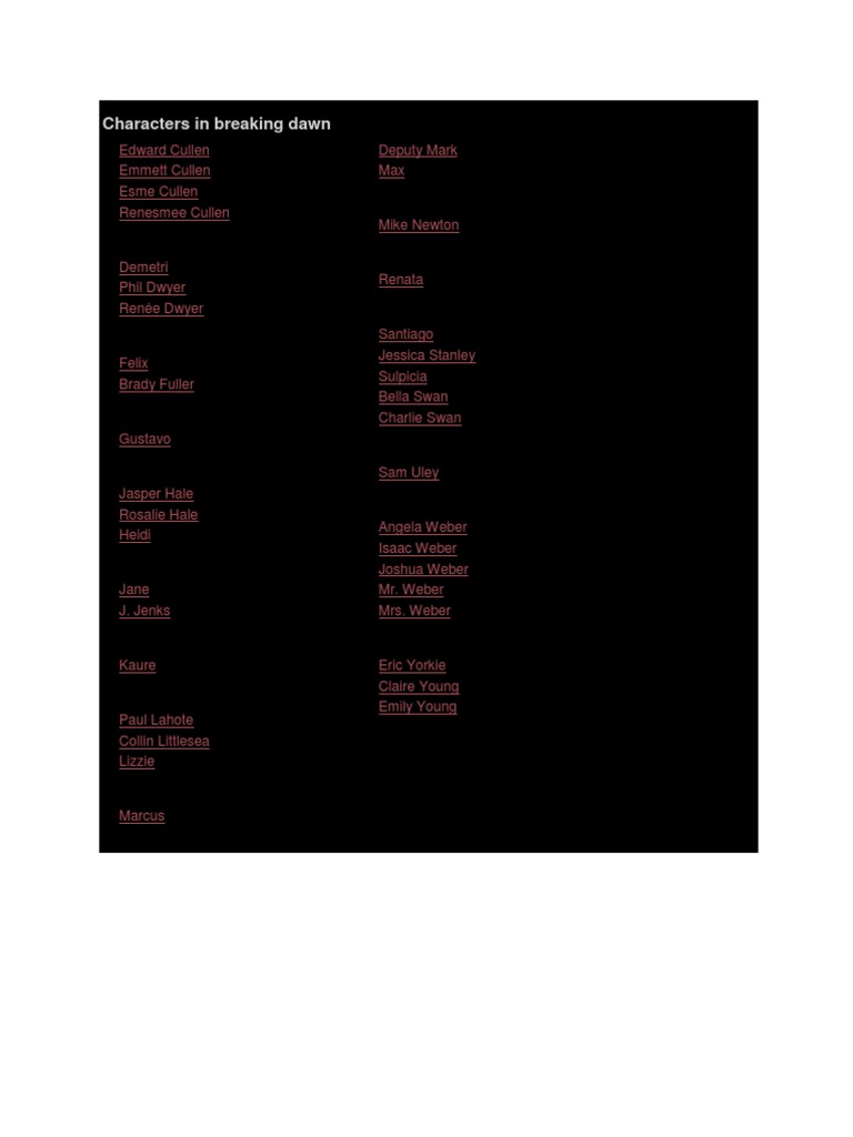 Breaking Dawn | PDF