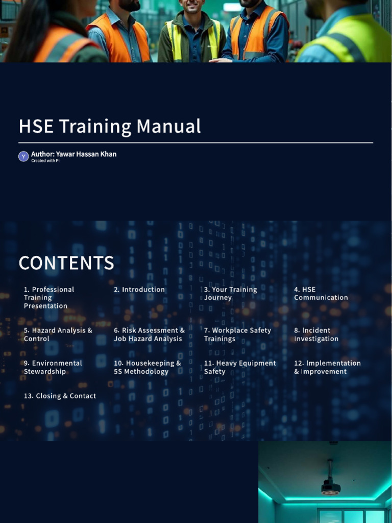 HSE Training Plan | PDF | Safety | Risk