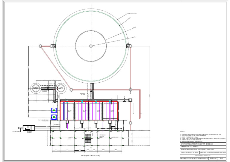 Revised Foundation Layout Plan WTP Deldar 17.5 MLD A2 | PDF | Chess ...