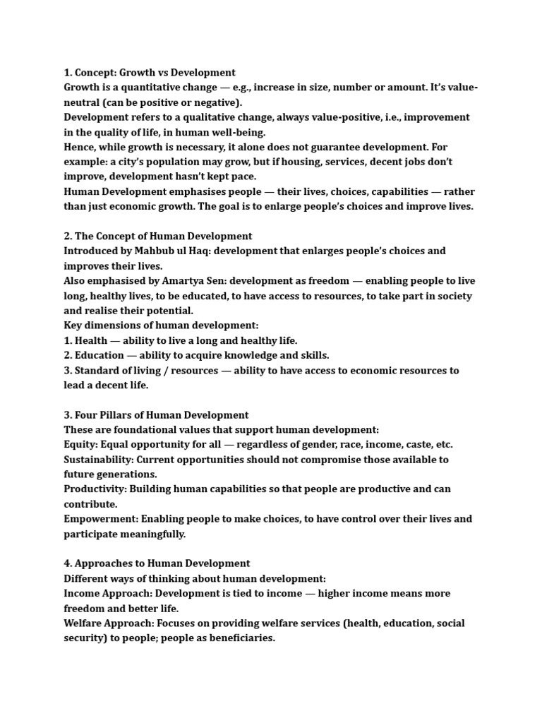 Understanding Human Development Concepts | PDF | Human Development ...