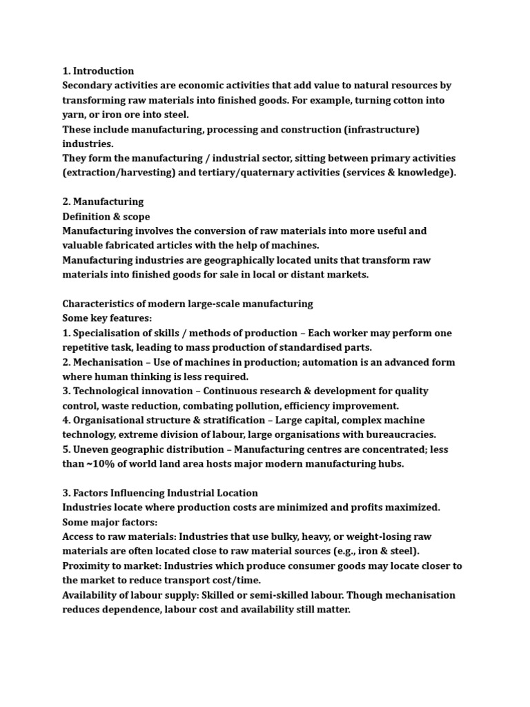 Book 1 Chapter 6 Secondary Activities | PDF | Market (Economics) | Goods