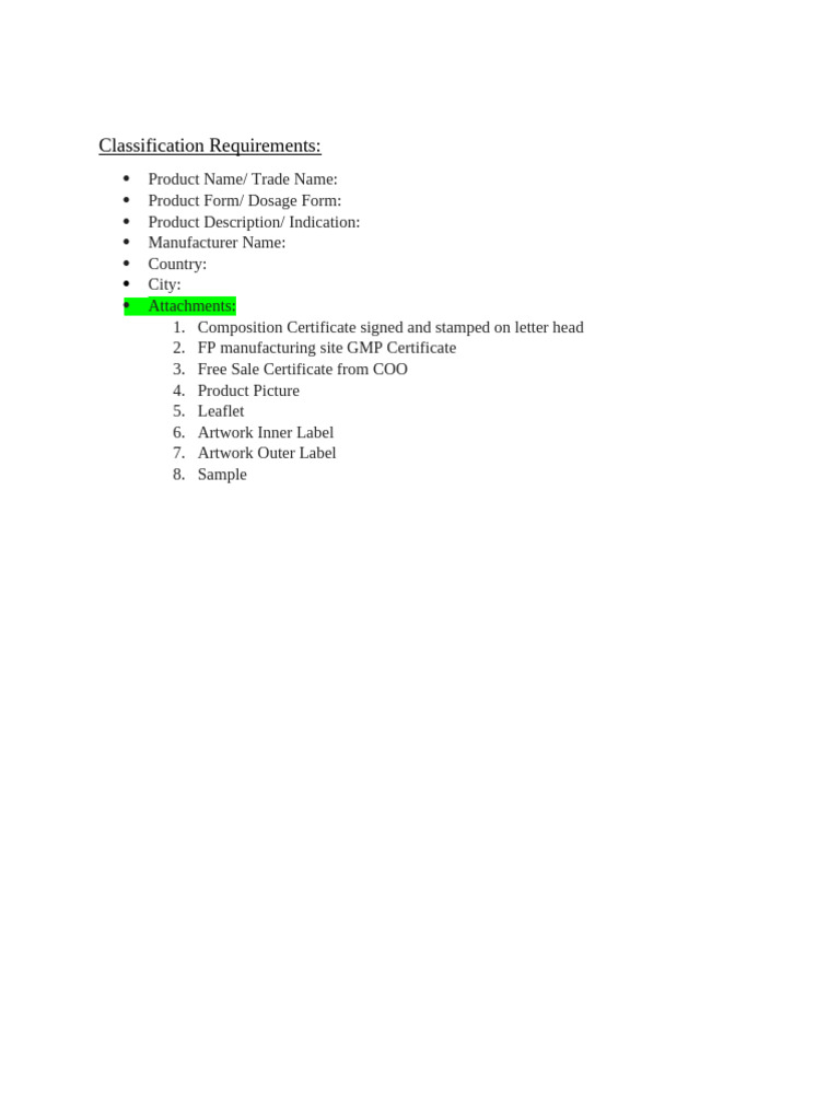 Classification Checklist | PDF