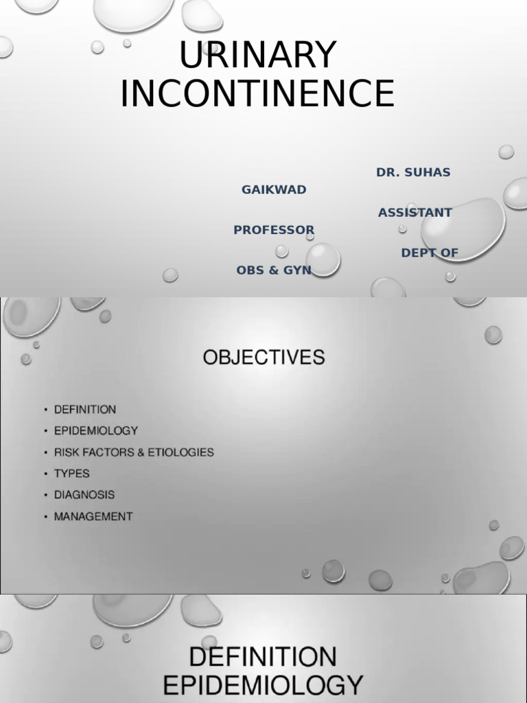 Bladder Control Treatments Overview | PDF | Urinary Incontinence ...