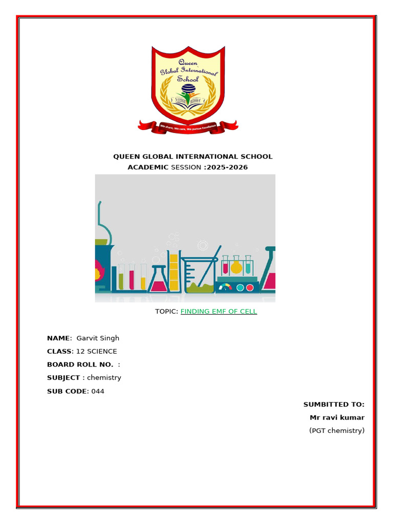 Biology Project Cover Page | PDF