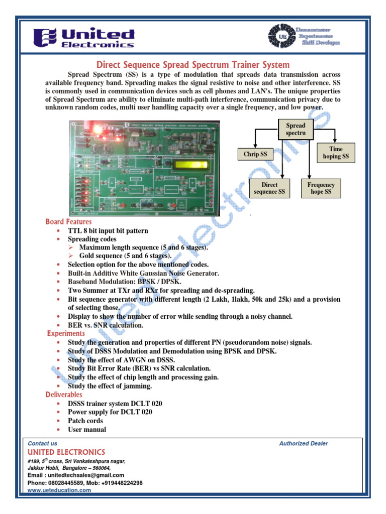DSSS Brochure | PDF | Signal Processing | Telecommunications Engineering