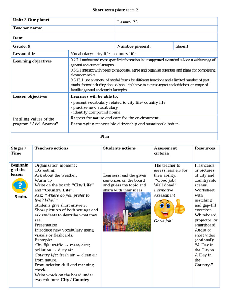 LP Excel 9 MSA Term 2 | PDF | Curriculum | Vocabulary