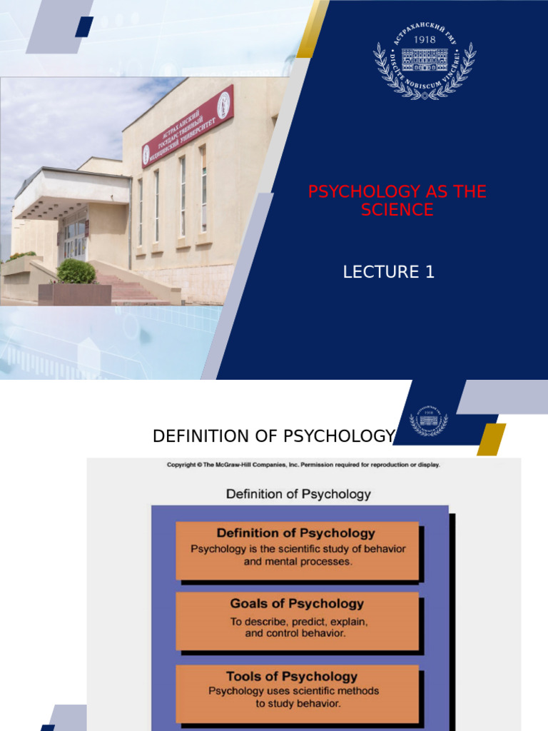 Lecture 1 Psychology as the Science | PDF | Soul | Psychology