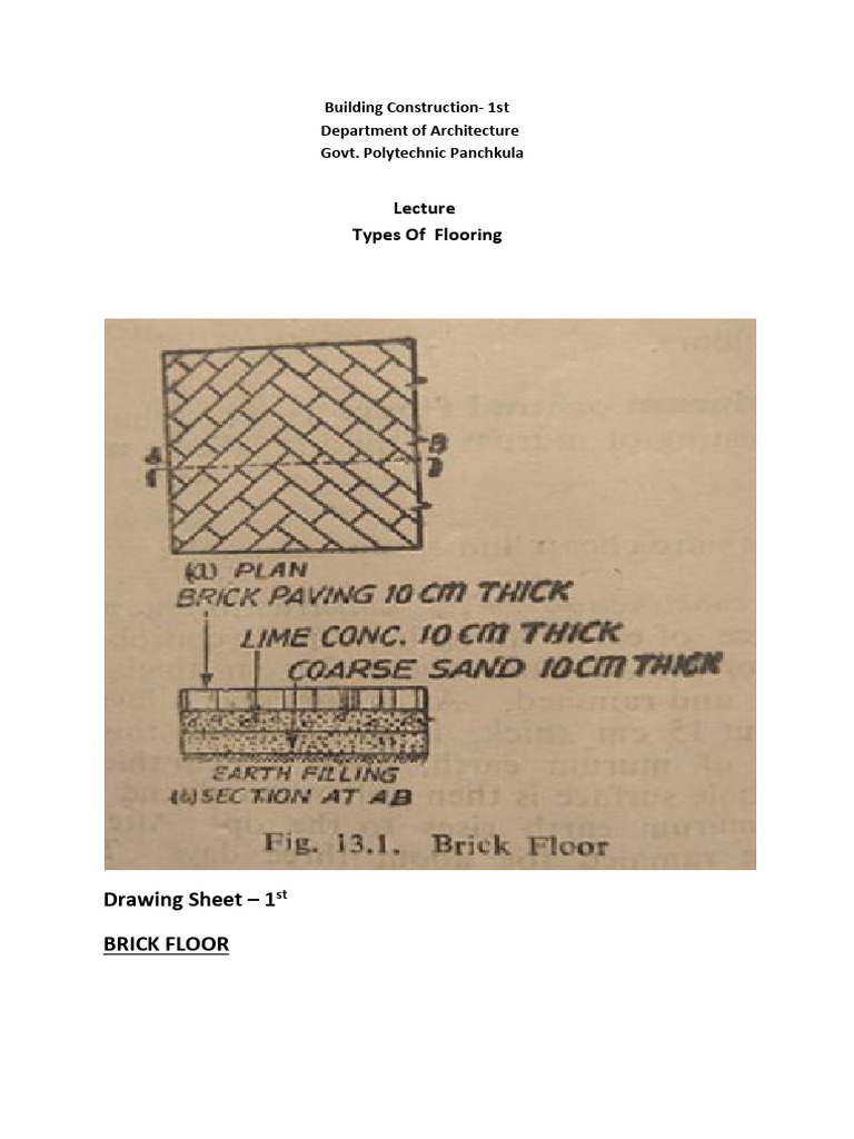 6. Drawing Sheets for Type of Flooring | PDF
