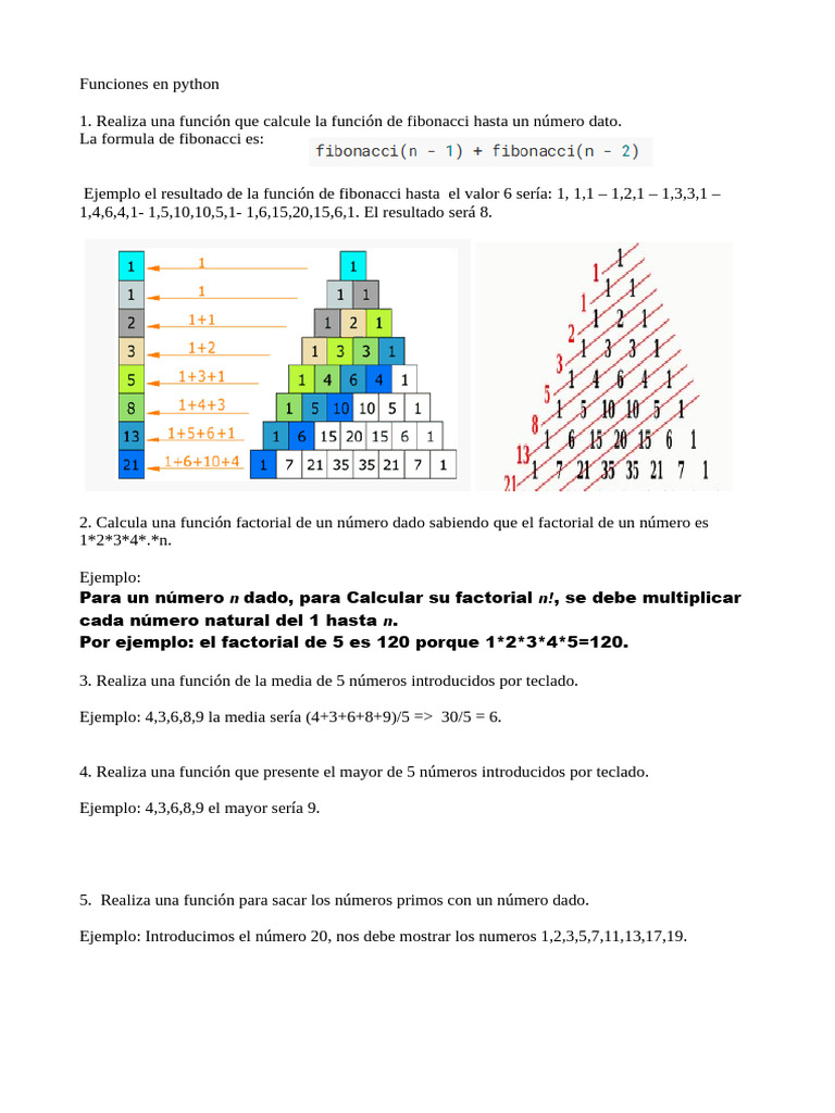 Ejercicios python3 | PDF