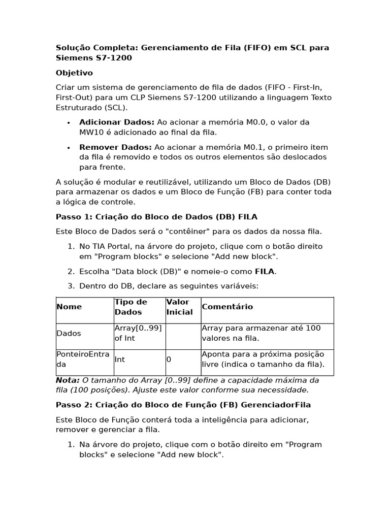Fila FIFO Siemens | PDF | Engenharia de Software | Engenharia da Computação