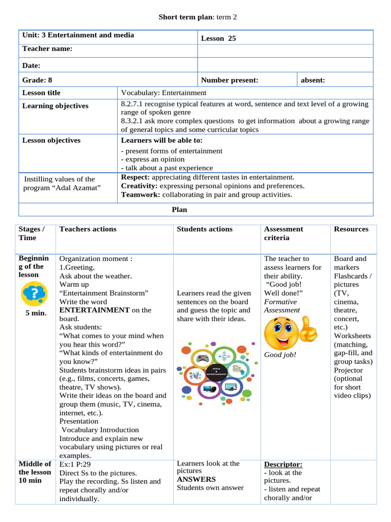 LP Excel 8 MSA Term 2 | PDF | Vocabulary | Verb