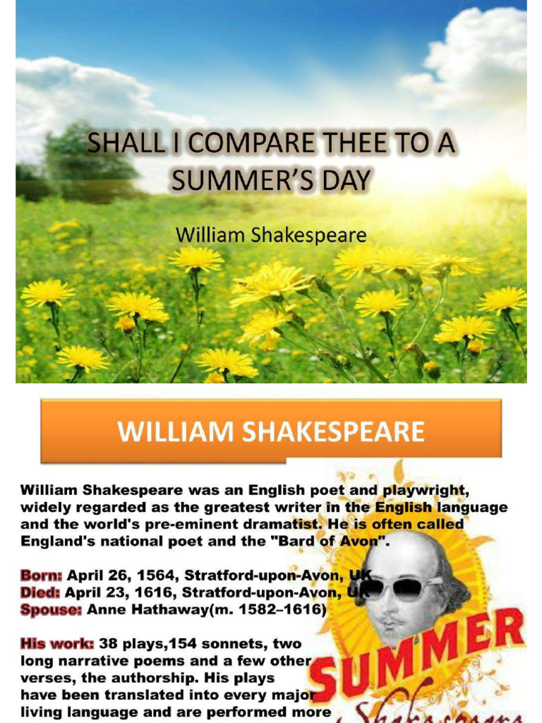Shall I Compare Thee Analysis 2 | PDF