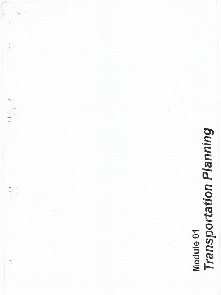 Transportation Planning - ReOrdered | PDF