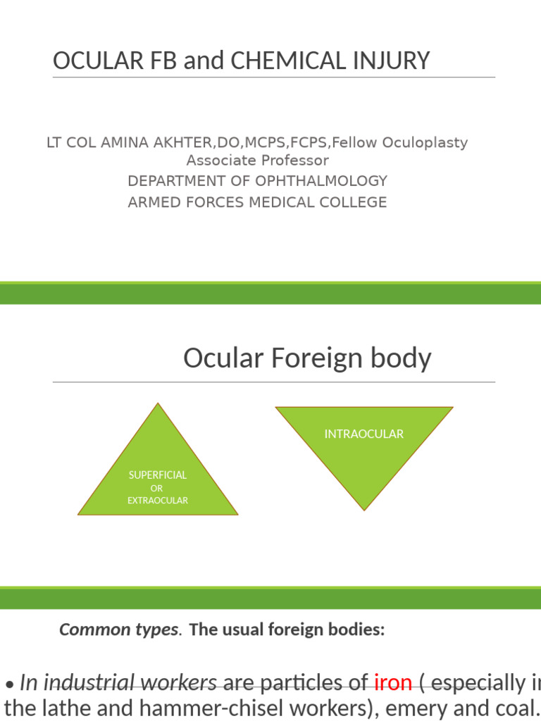 LAST - Ocular FB Chemical Injury 8 Dec 22 | PDF | Cornea | Human Eye