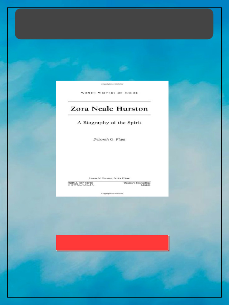 Zora Neale Hurston A Biography of the Spirit 1st Edition Deborah G ...