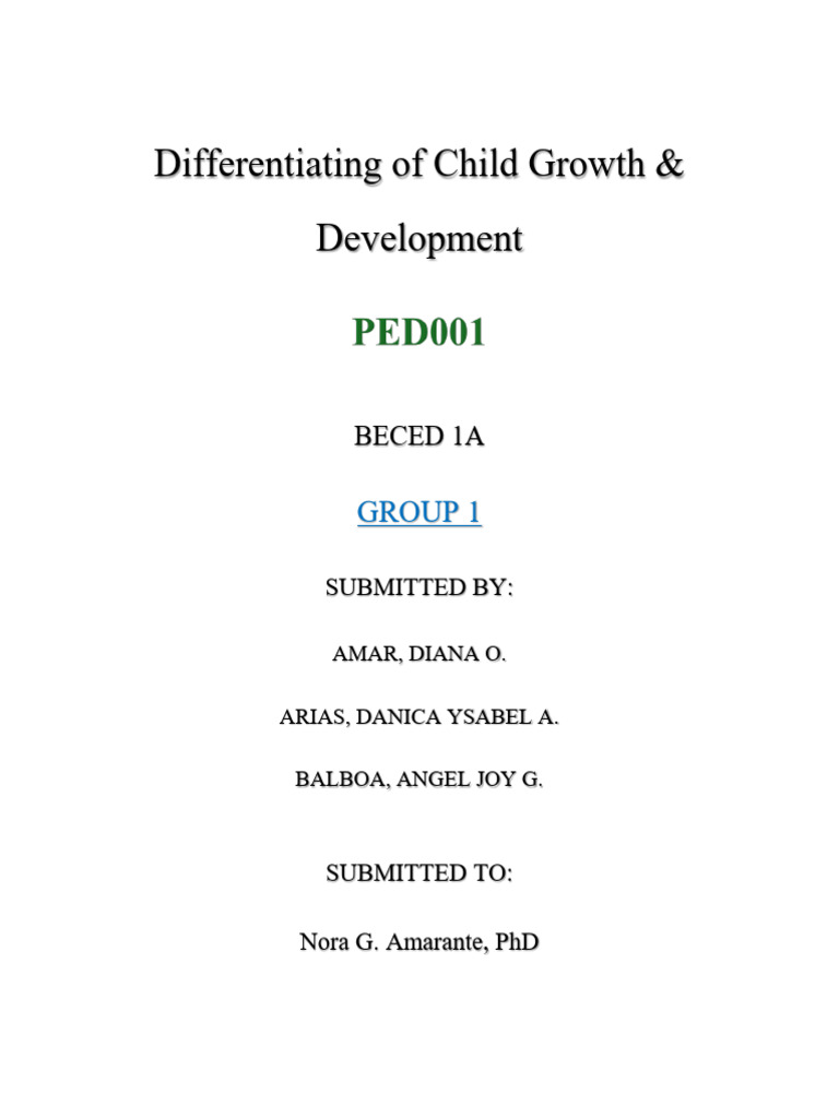 Ped001 Group 3 Amar Diana, Arias Danica & Balboa Angel , | PDF | Autism ...