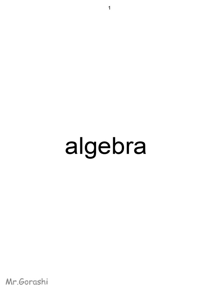 Algebra New Watermark (1) Watermark Pagenumber | PDF | Mathematics ...