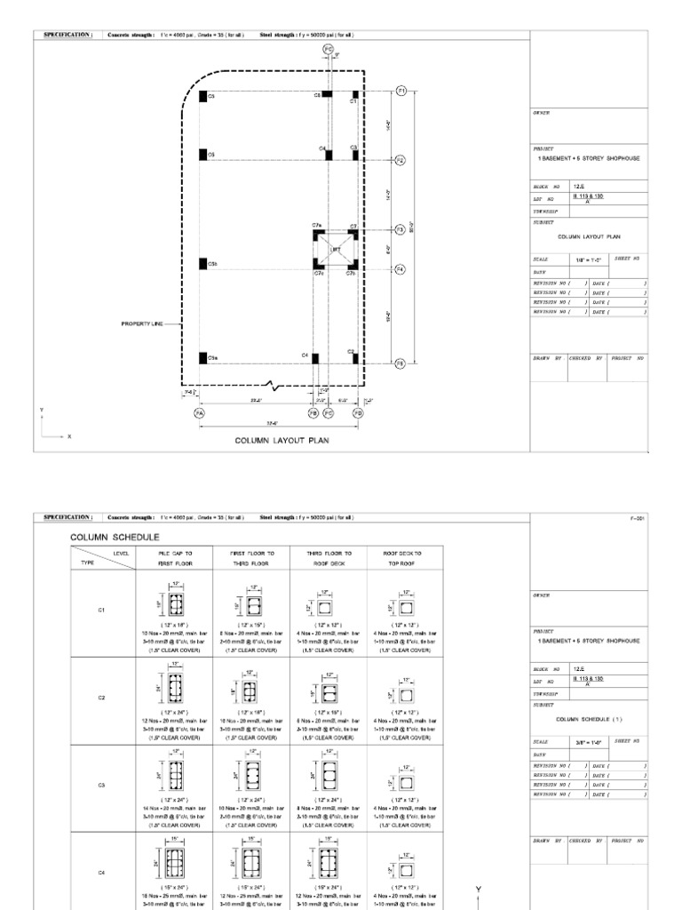 Reference Drawing For Column BBS (Large Size) | PDF