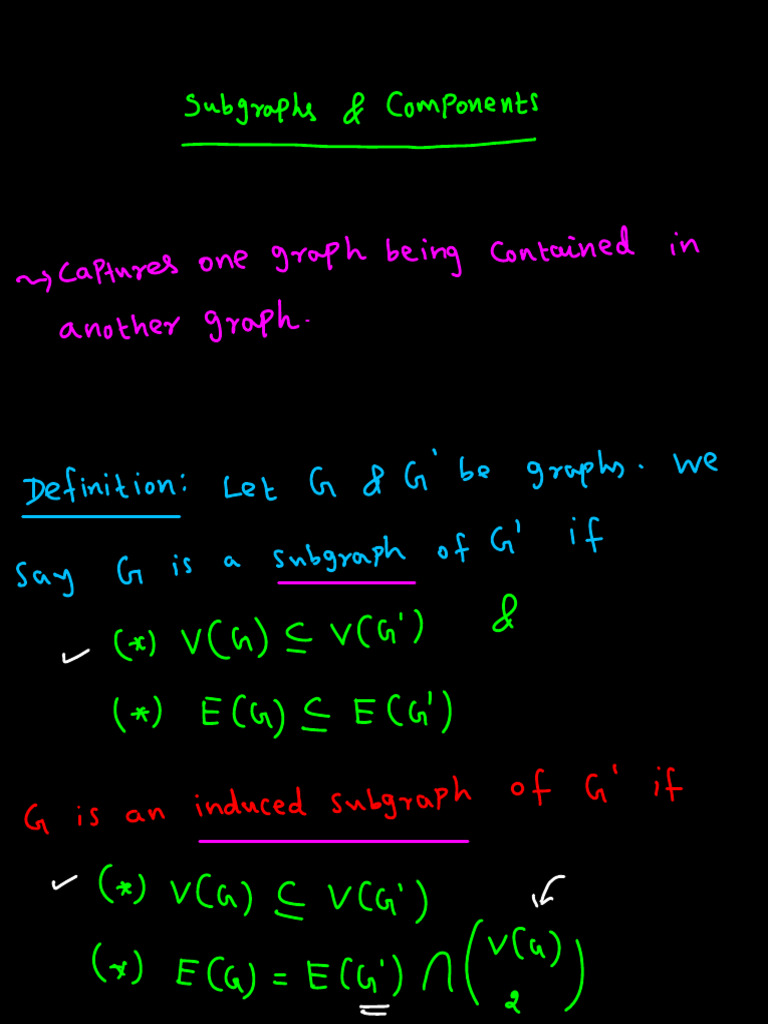 Basic Graph Theory 3 Subgraphs | PDF
