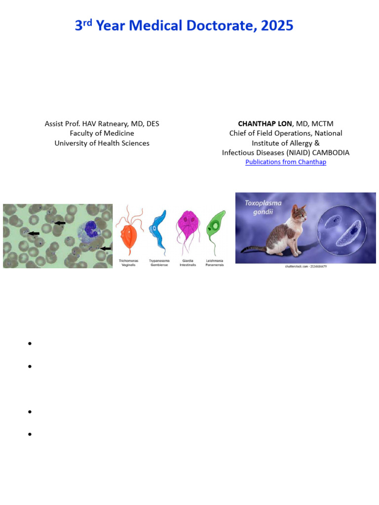 Protozoa Blood&Tissues | PDF | Microbiology | Parasitology