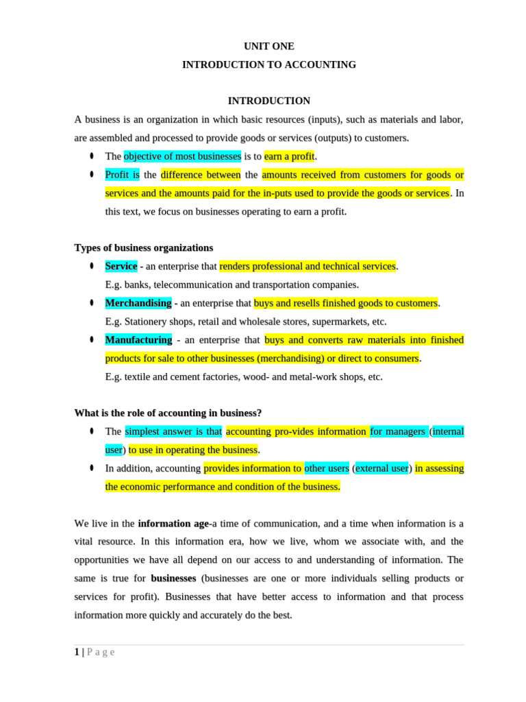 Fundamental Chapter 1 | PDF | International Financial Reporting ...