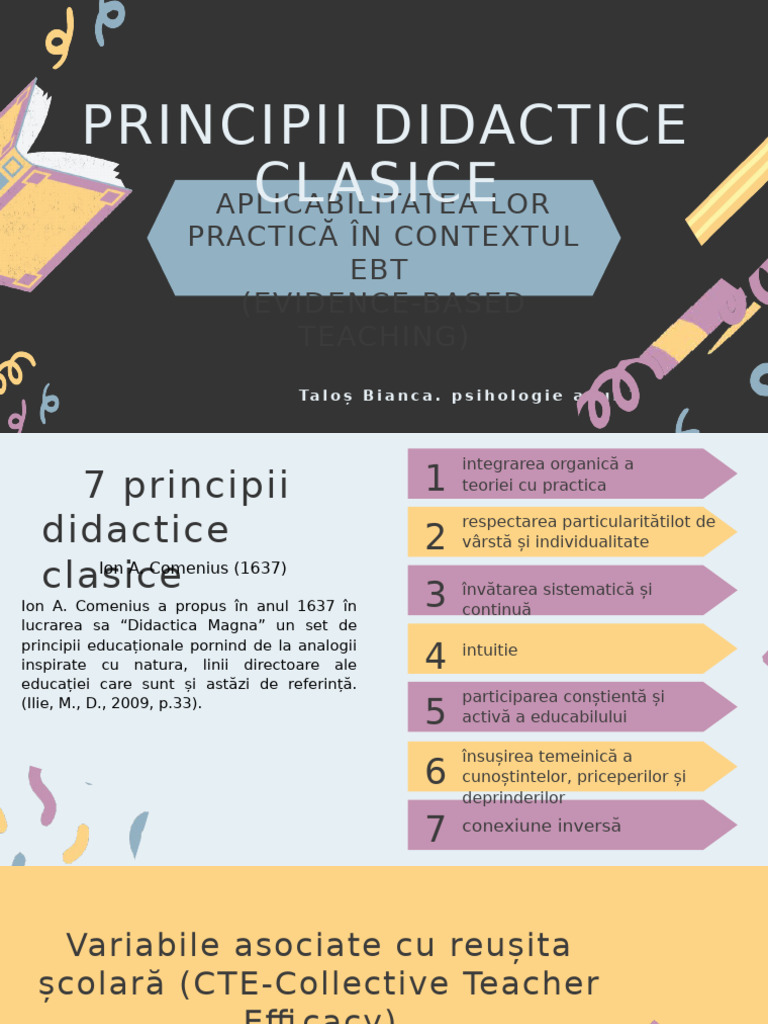 Principii Didactice Clasice | PDF