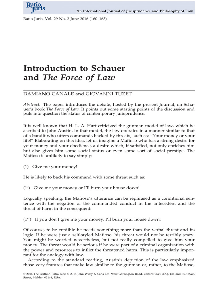 Schauer's Insights on Law and Coercion | PDF | Jurisprudence | Coercion