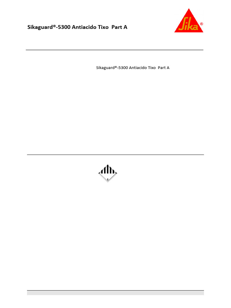 Hoja de Seguridad Sikaguard®-5300 Tixo | PDF | Residuos | Residuos ...