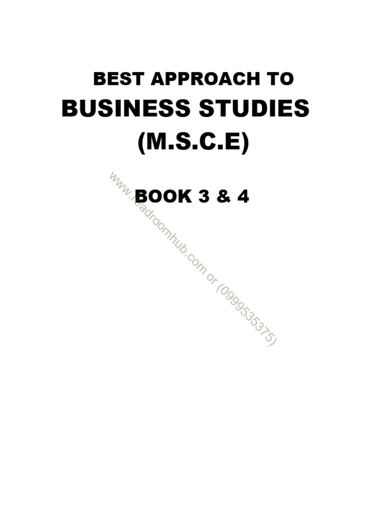 Business Studies Msce | PDF | Factoring (Finance) | Lease