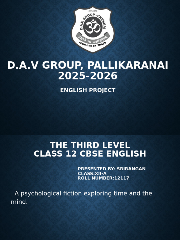 The Third Level Project | PDF | Psychology | Psychological Concepts