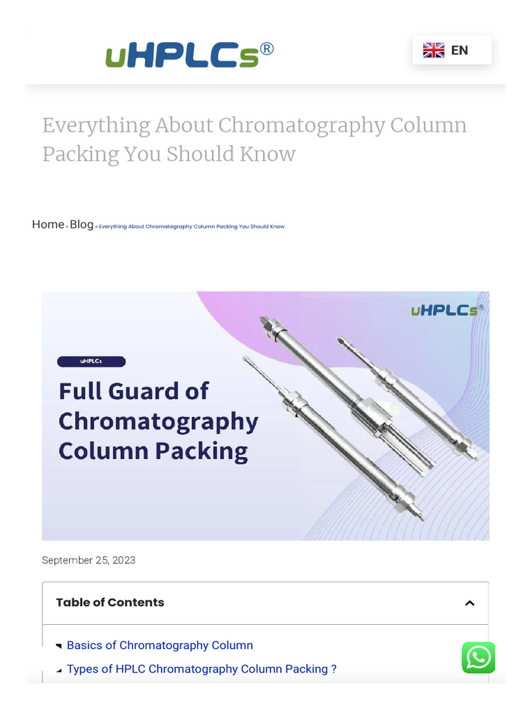 Understanding HPLC Column Packing | PDF | High Performance Liquid ...