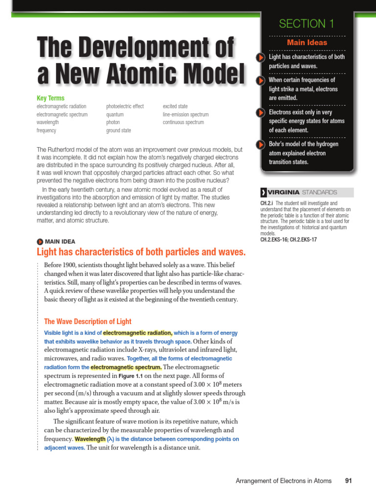 Light's Dual Nature and Atomic Models | PDF | Hertz | Electromagnetic ...