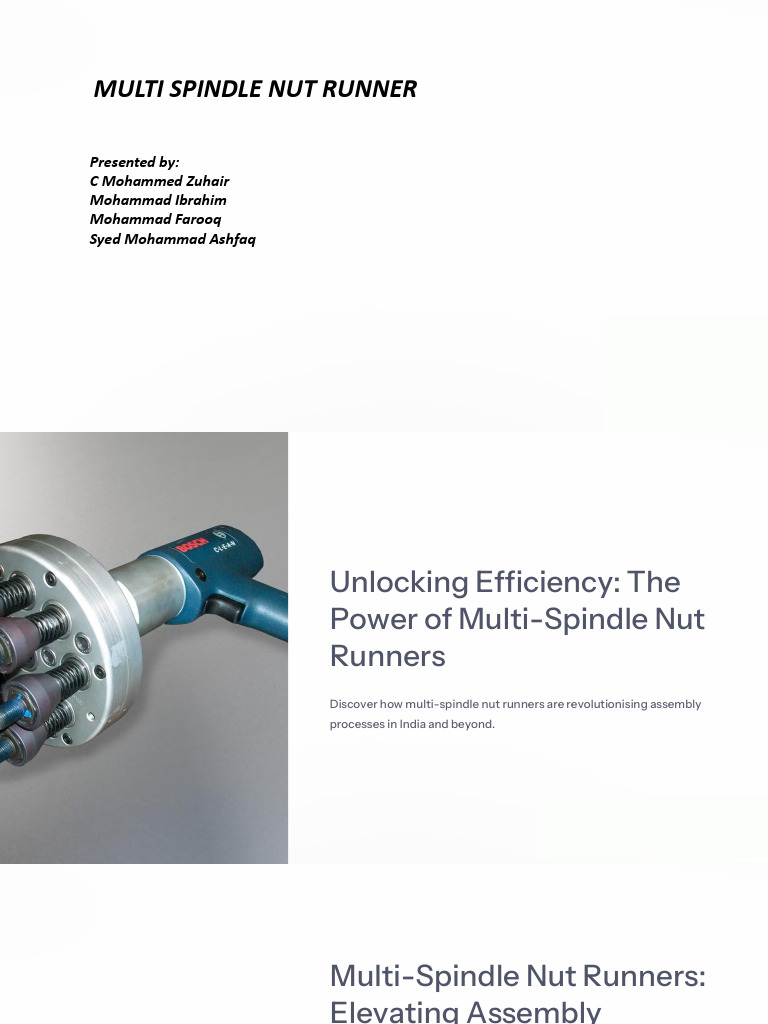 Unlocking Efficiency The Power of Multi Spindle Nut Runners | PDF ...