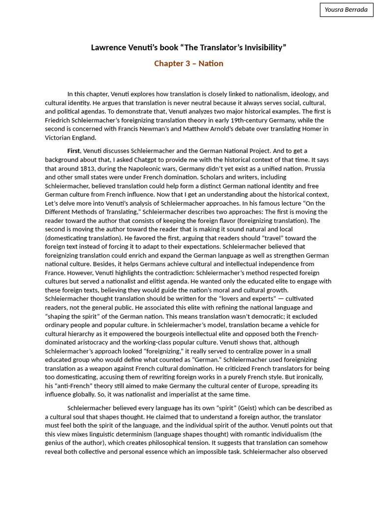 Chapter 3 – Nation | PDF | Translations | English Language