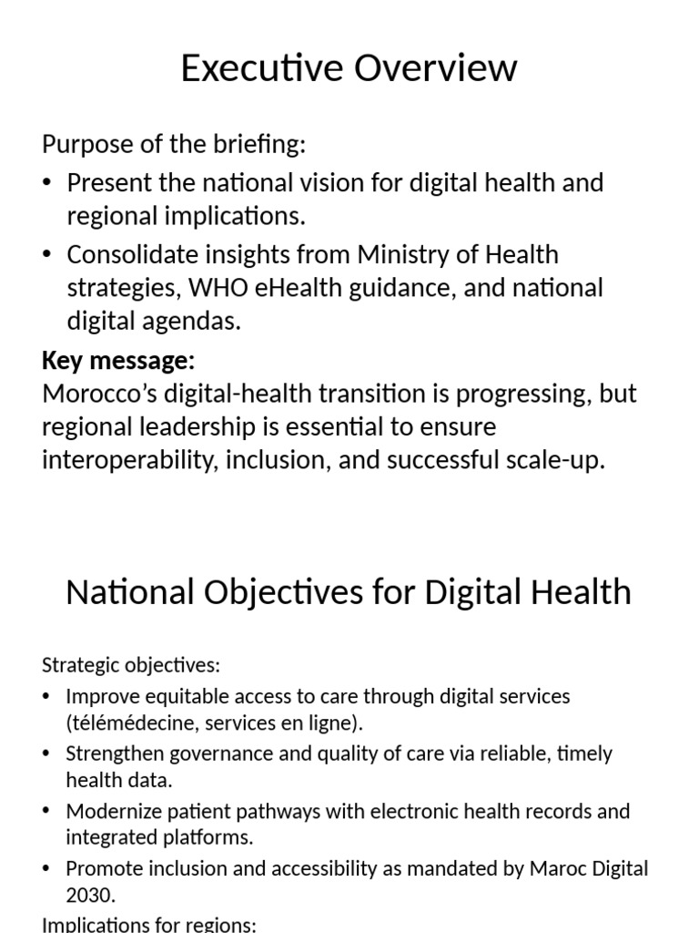 Digital Health Slides | PDF | Governance | Interoperability