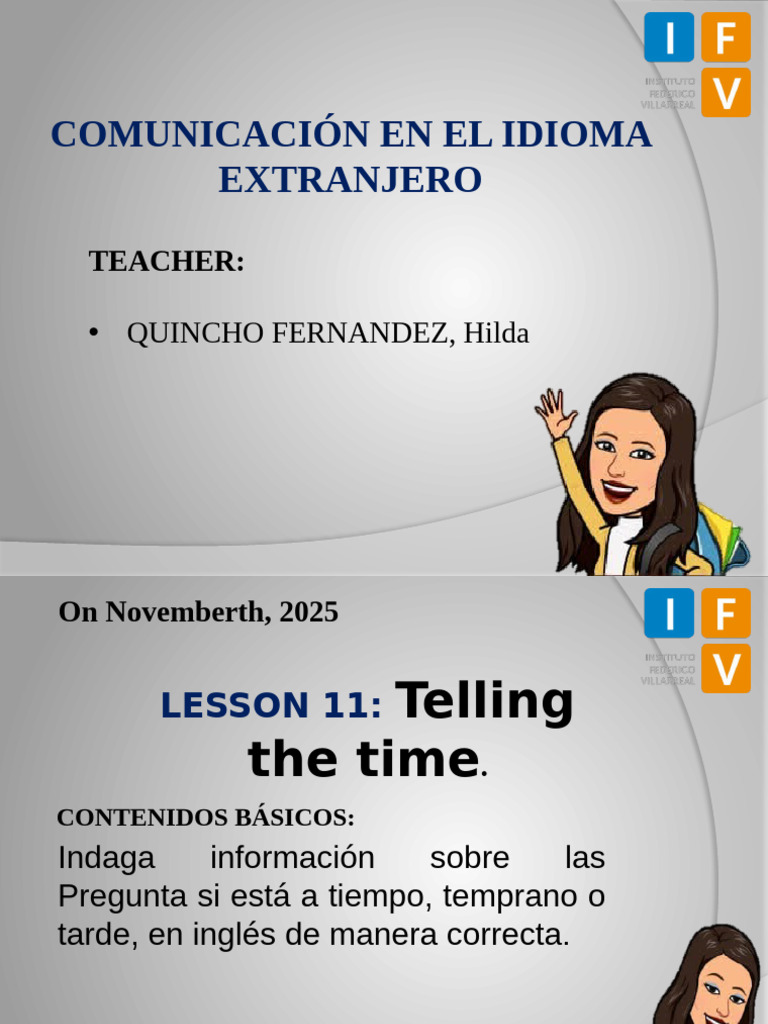 Telling Time in English Lesson Guide | PDF
