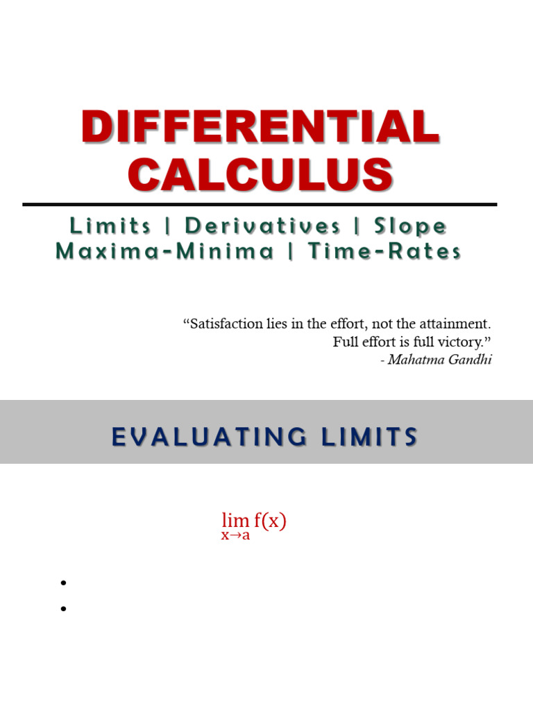 Differential Calculus Feb2026 (1) | PDF | Tangent | Differential Calculus