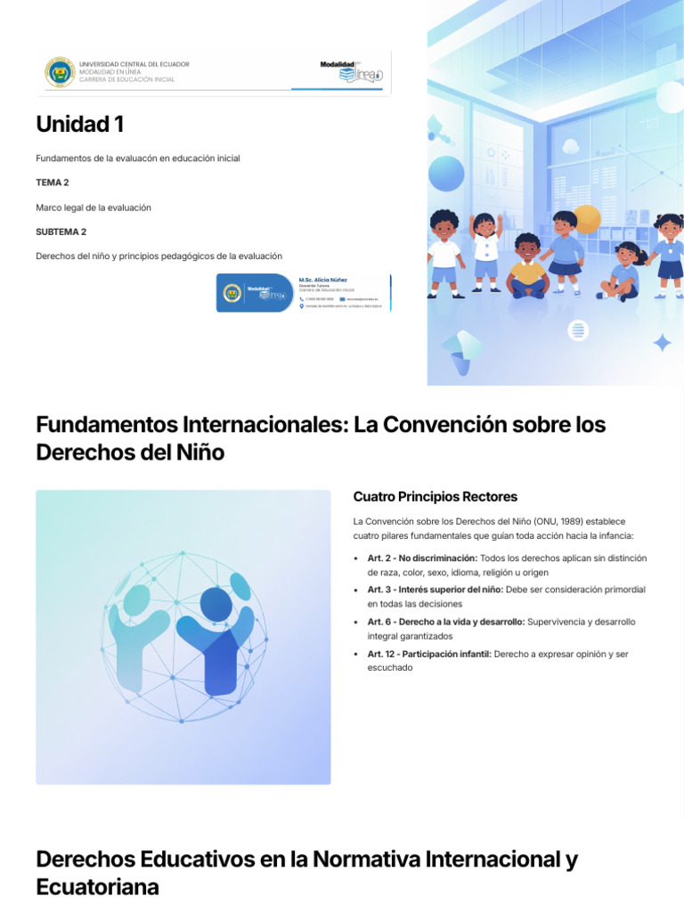 EAI-Unidad 1-tema 2-subtema 2 | PDF | Educación de la primera infancia | Derechos de los niños