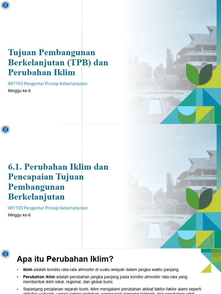 TPB dan Perubahan Iklim: Tantangan Global | PDF