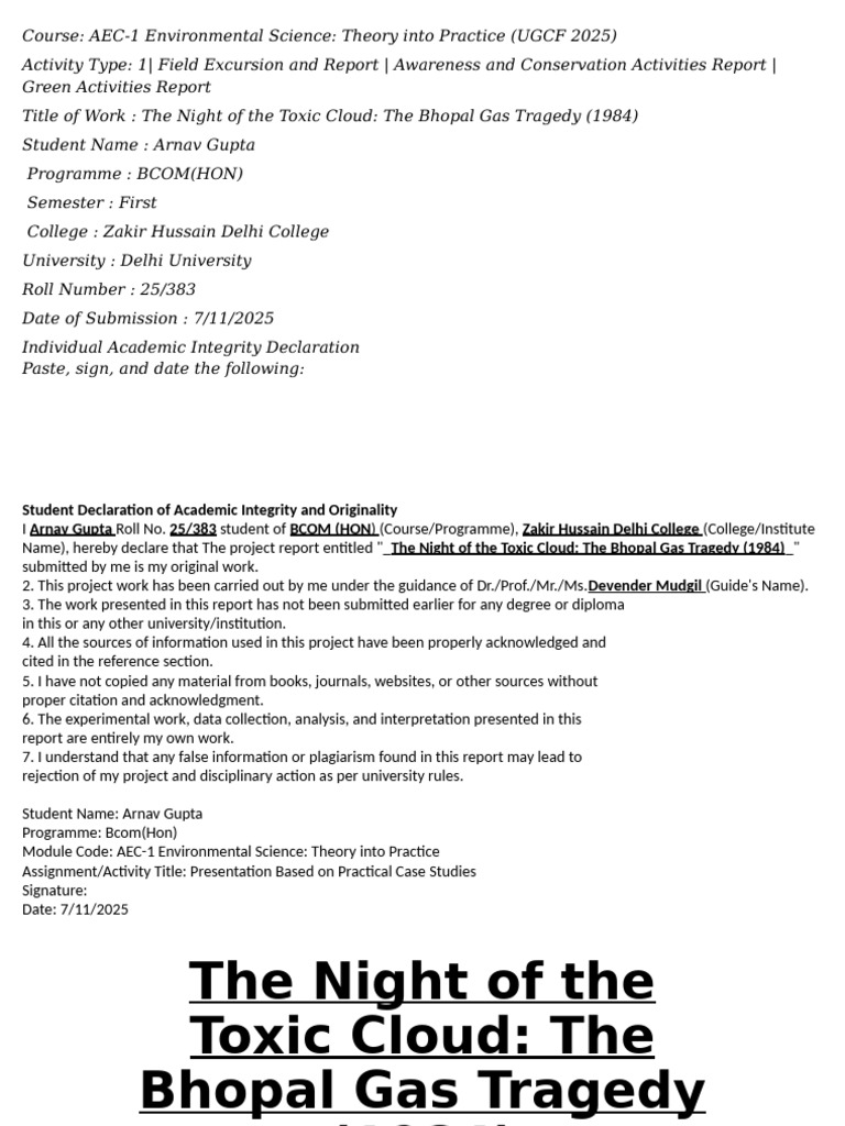 Evs Project | PDF | Natural Environment