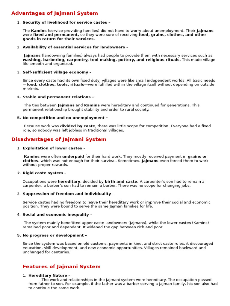 Sociology (Jajmani System) | PDF | Social Policy | Economies